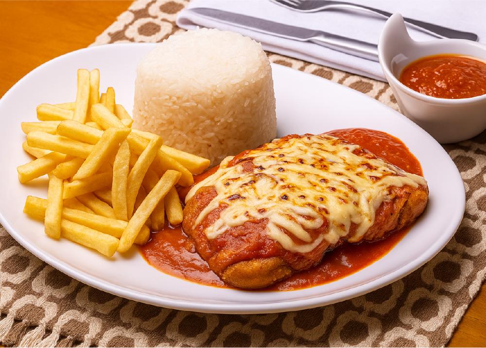 Rede Sabores Express - Parmegiana de Filé Mignon (Individual) Almoço ou ...